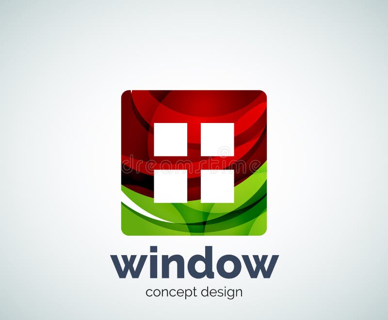 Window logo template stock vector. Illustration of overlapping - 78264564