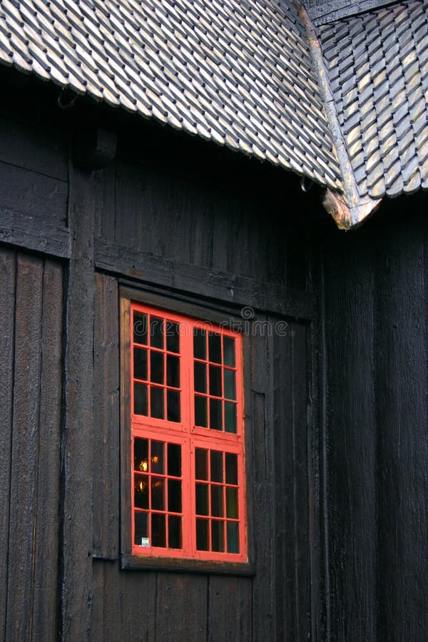 Window of the Lom Stave Church Stock Photo - Image of craft, history ...