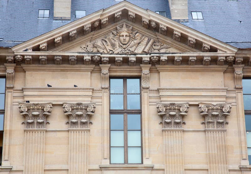 Window of Louvre museum stock photo. Image of conner - 25659740