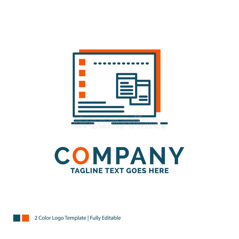 Window, Mac, Operational, Os, Program Logo Design. Blue and Oran Stock ...