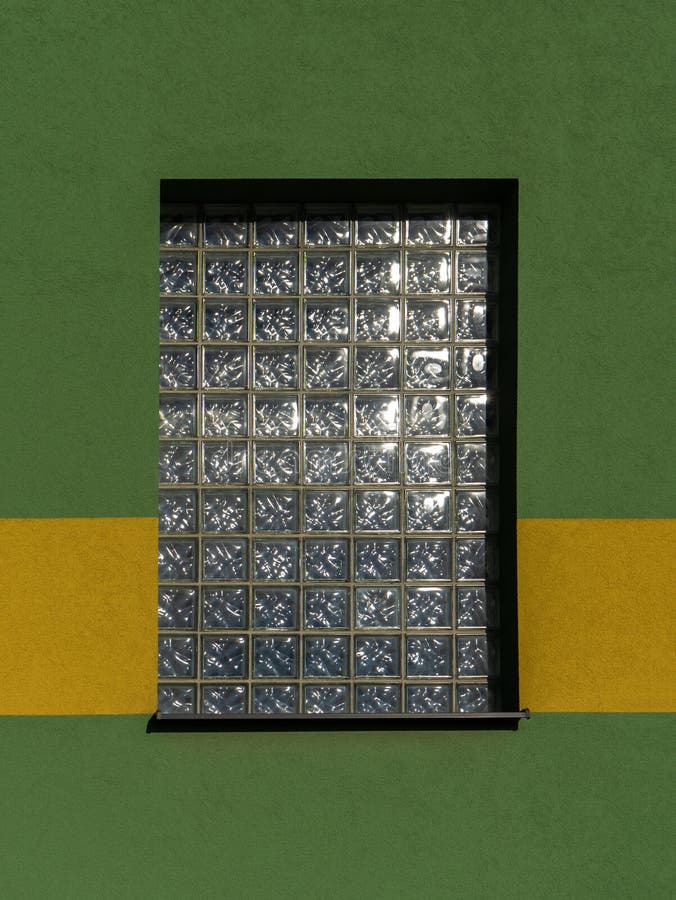 Window Made from Glass Block Stock Image - Image of decorate, modern ...
