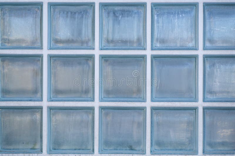 Window is Made of Transparent Glass Bricks. Pattern of Glass Block Wall ...