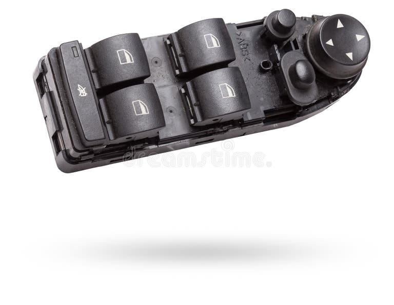 Window Master Switch Control Panel Isolated on White Background. Switch ...