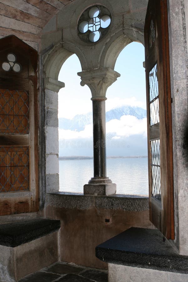 Window medieval castle stock photo. Image of switzerland - 5727272
