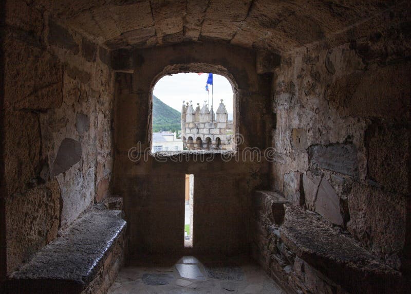 A Castle Window from Inside Stock Photo - Image of stone, arch: 312016024