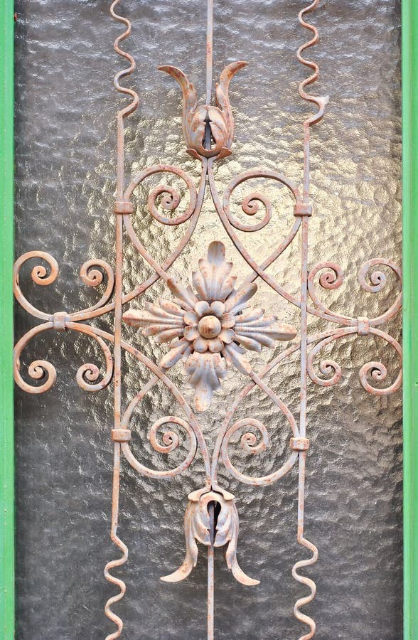 Window with metal lattice stock photo. Image of exterior - 83507612