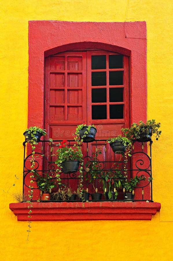 Window on Mexican house stock photo. Image of detail - 13198268