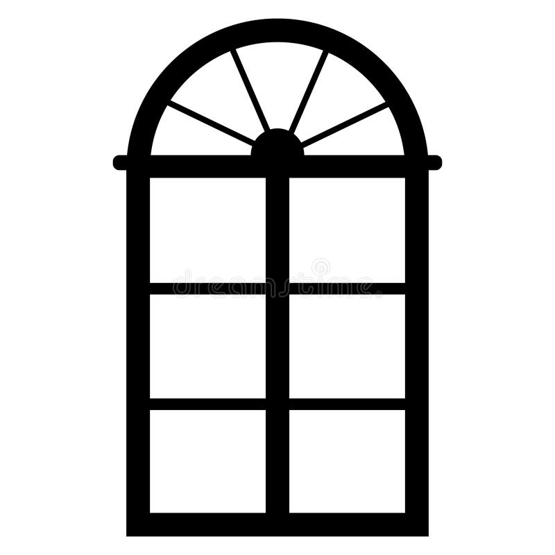 Window or Mirror Frame Silhouette Vintage Semicircle Stock Vector ...