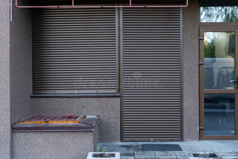 Window with Modern Shutter, Exterior Shot Stock Image - Image of ...