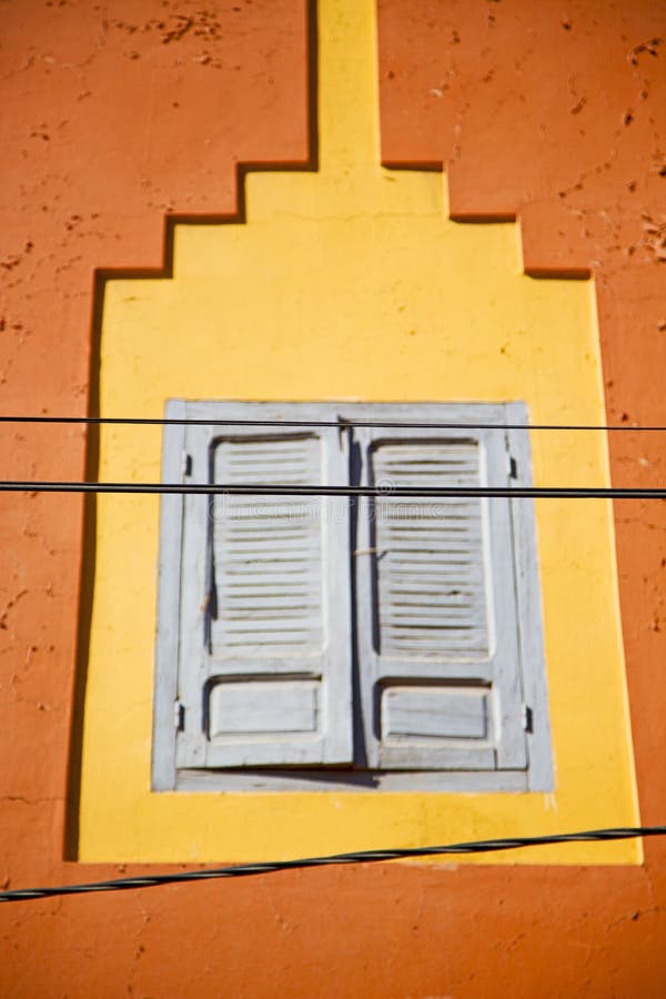 Window in Morocco Africa Old Construction and Brown Wall Stock Photo ...