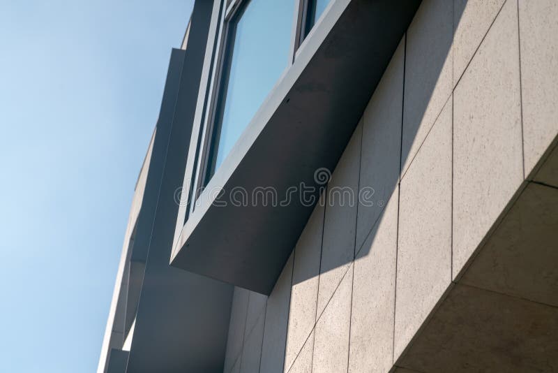 Window and Mullion on a Contemporary Modern Building. Stock Image ...