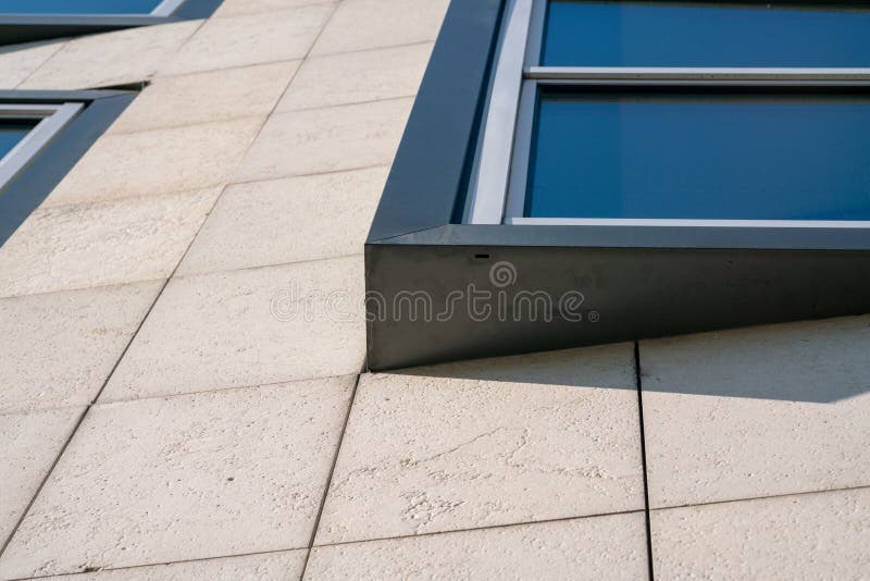 Window and Mullion on a Contemporary Modern Building. the Details of ...
