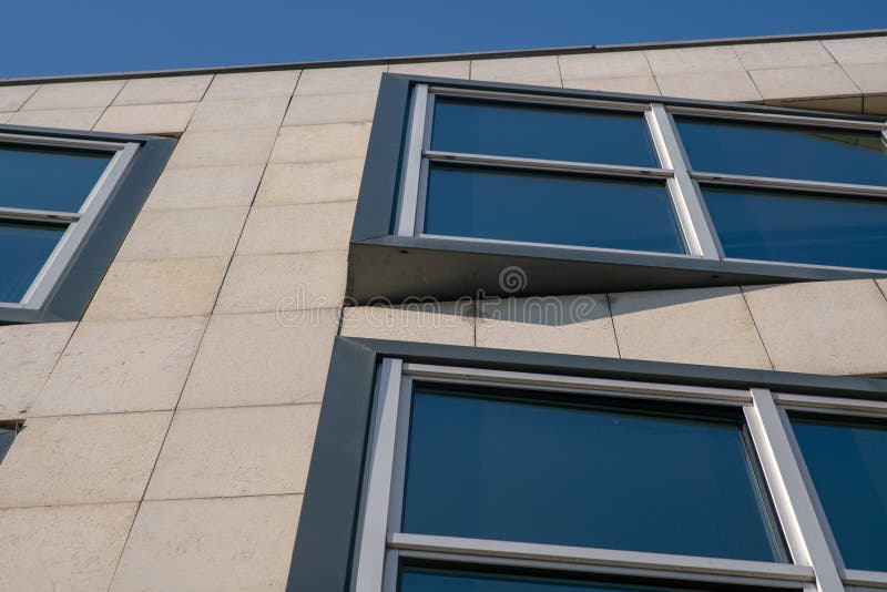 Window and Mullion on a Contemporary Modern Building. the Details of ...