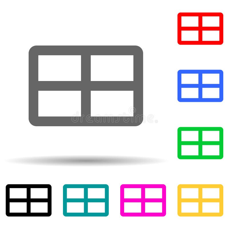 Window Multi Color Style Icon Simple Thin Line Outline Vector Of Web Icons For Ui And Ux