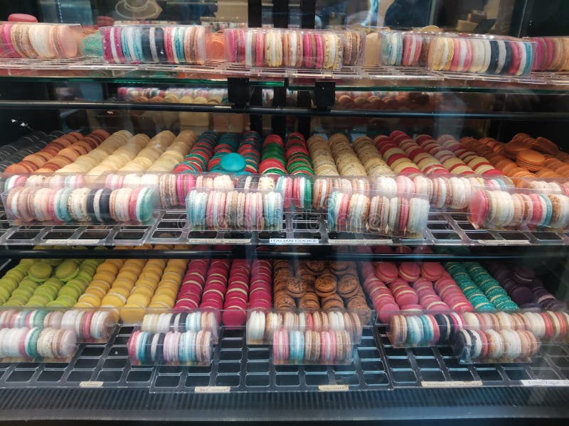 Window of Multi Coloured Macaroons Stock Image - Image of cakes ...