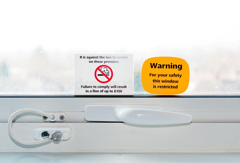 Window No Smoking Warning Sticker Stock Photos - Free & Royalty-Free ...