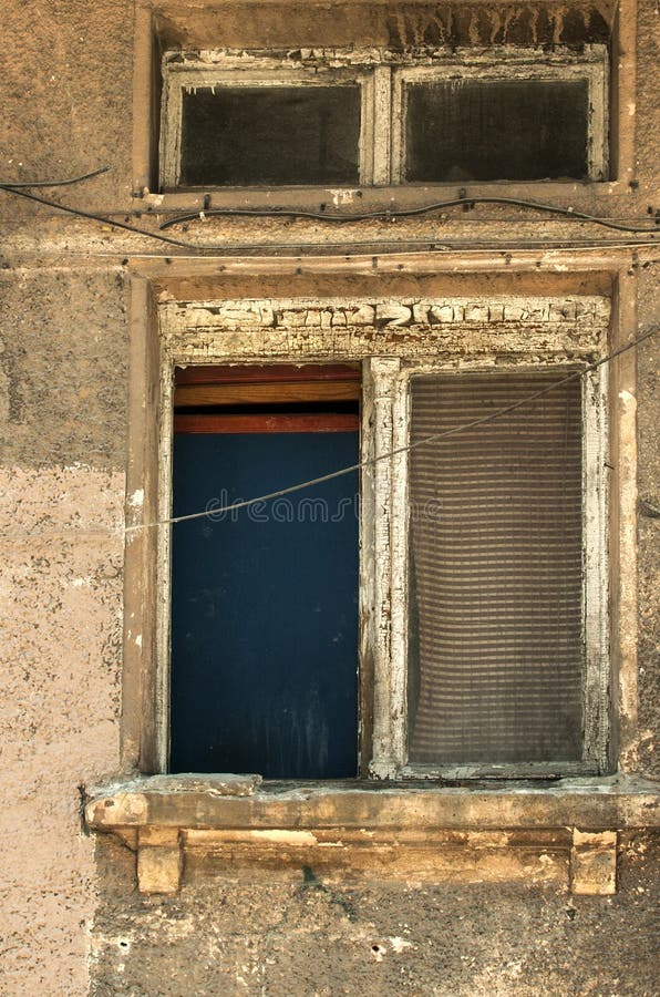 Window of Old Abandoned House Stock Image - Image of window, exterior ...