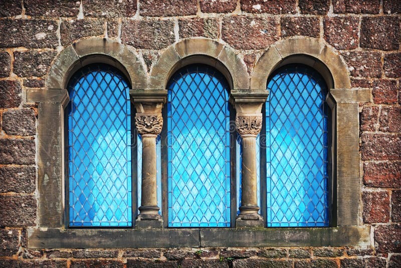 Window of old castle stock image. Image of blue, window - 12966889