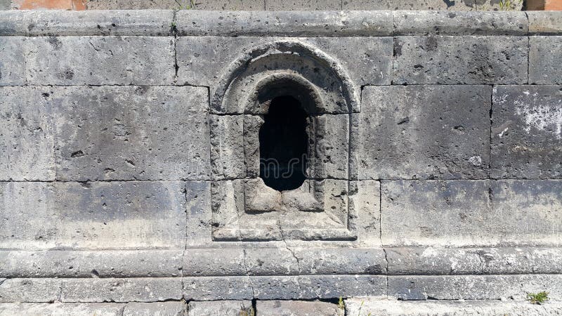A Window on the Old Castle from the Outside Stock Image - Image of ...