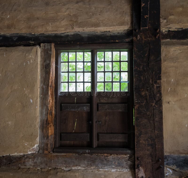 The Window of an Old Farmhouse, Inside Stock Image - Image of ...