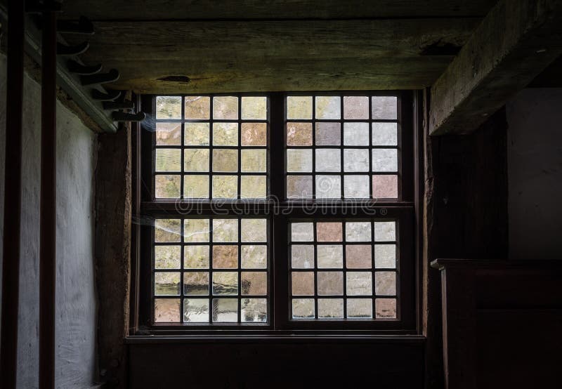 The Window of an Old Farmhouse, Inside Stock Image - Image of light ...