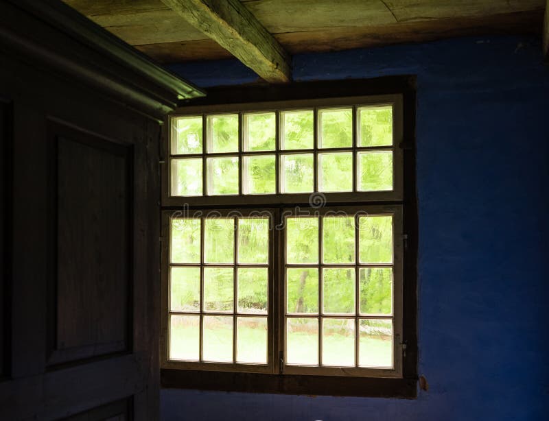 The Window of an Old Farmhouse, Inside Stock Image - Image of country ...