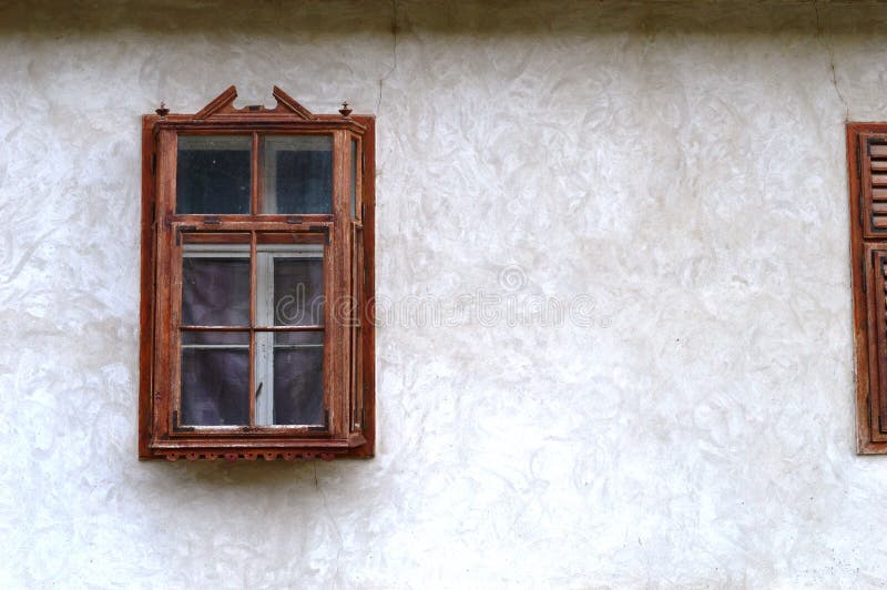 Window on an old house stock photo. Image of building - 257903118