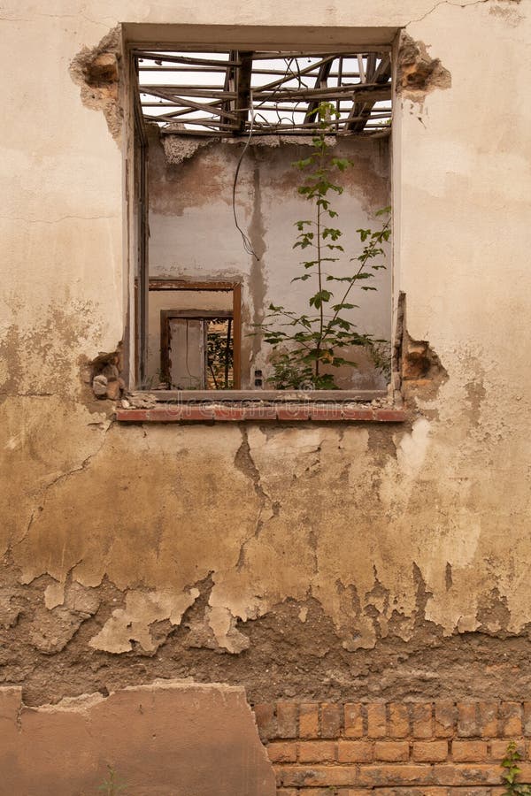 A window in an old wall stock photo. Image of basic, window - 26366142