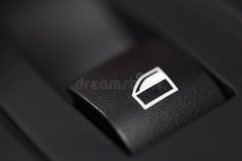Window Open Close Control Button in Car. Stock Photo - Image of ...