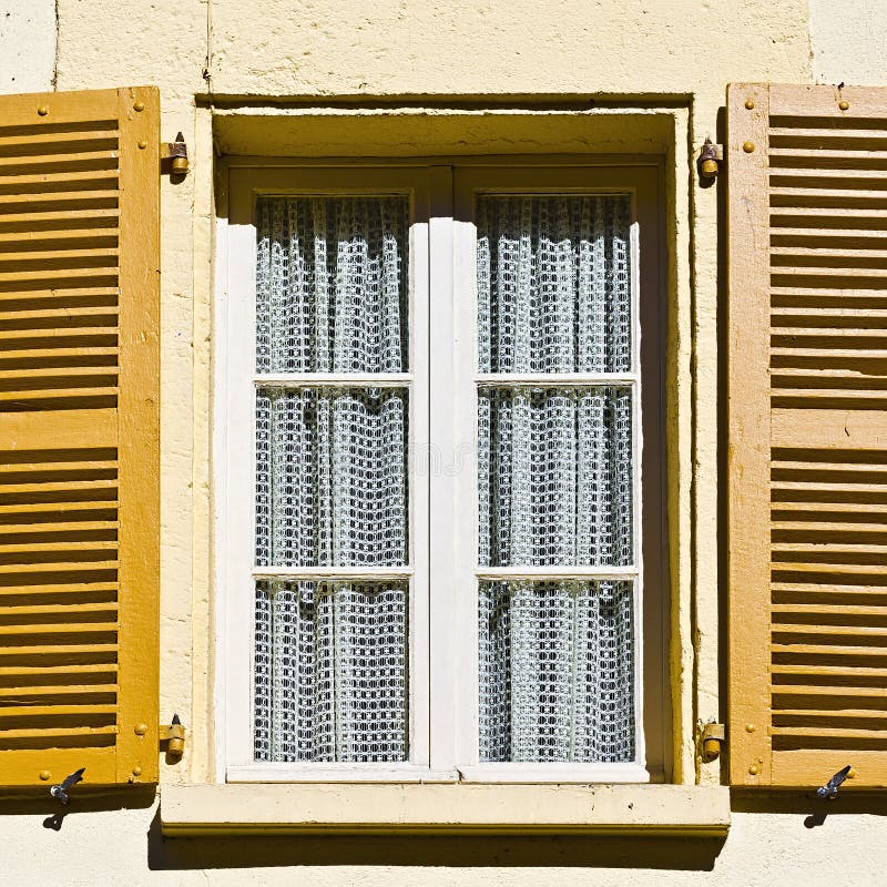 Window with open shutters stock photo. Image of bolt - 150775848