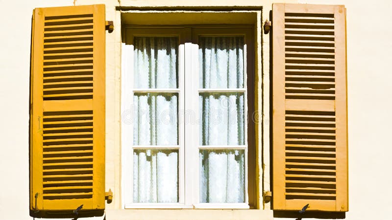 Window with Open Shutter stock photo. Image of retro - 88350530