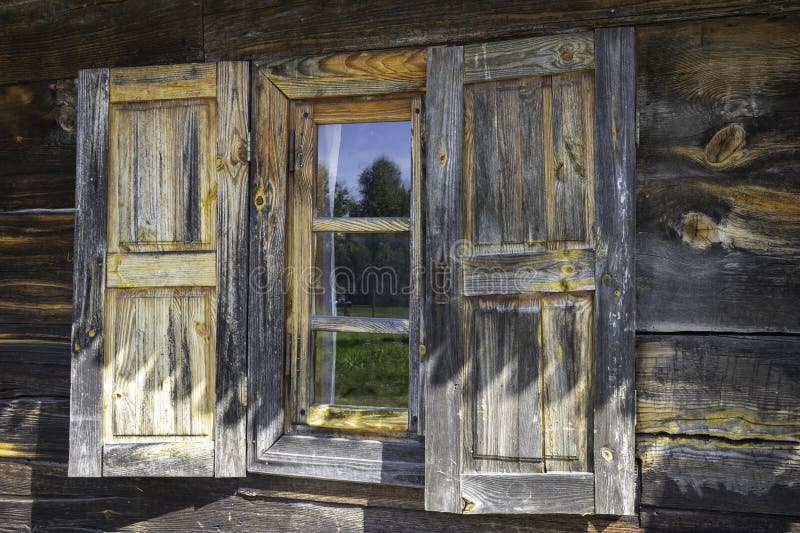 The Window is Open and the View Outside is a Field Stock Image - Image ...