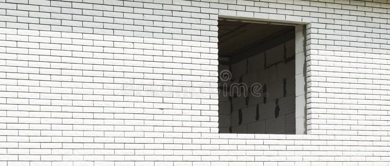 Window Opening in a New House Stock Image - Image of object, isolated ...