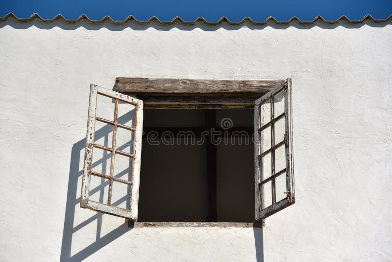 Window Opening with Sunlight and Shadow Refraction, Rustic Vintage ...