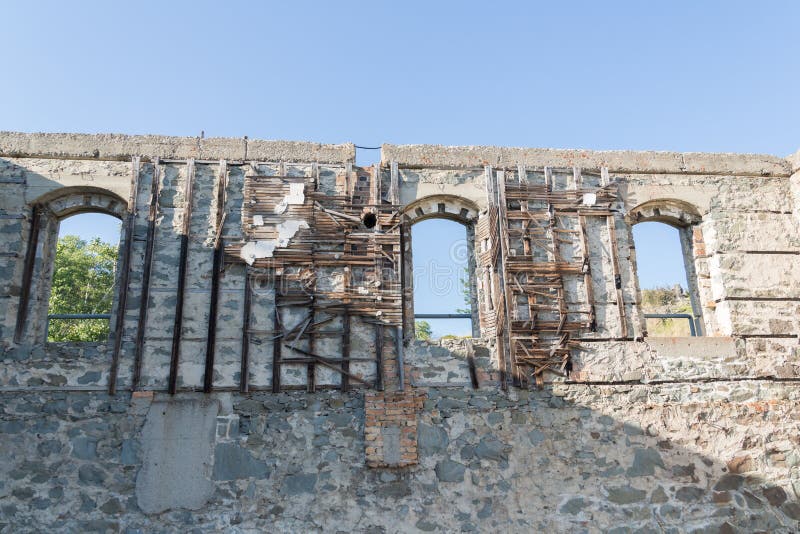 Window Openings on an Old Stone Wall Stock Photo - Image of historical ...