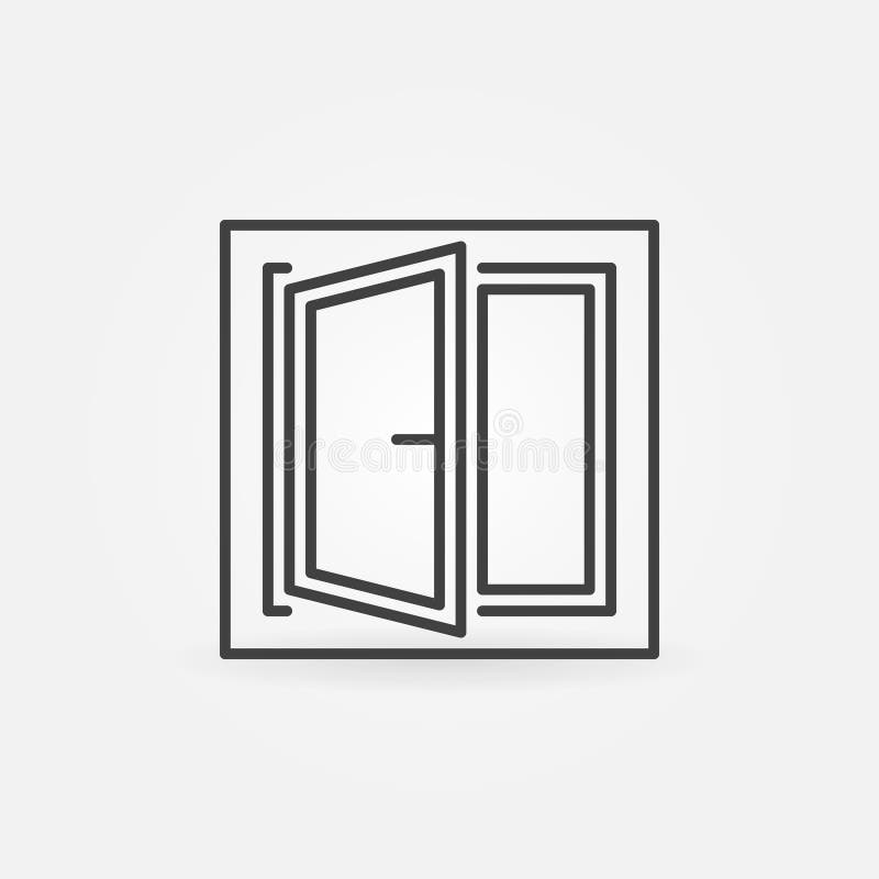 Window Outline Concept Icon or Design Element Stock Vector ...
