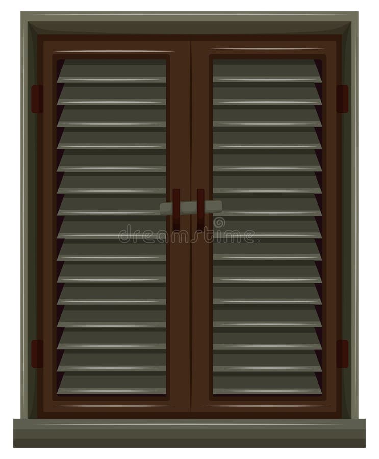 Window Painted in Brown Color Stock Vector - Illustration of building ...