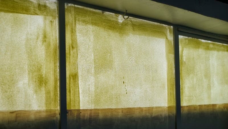 Window Panes Painted Over with Paint Stock Image - Image of abstract ...