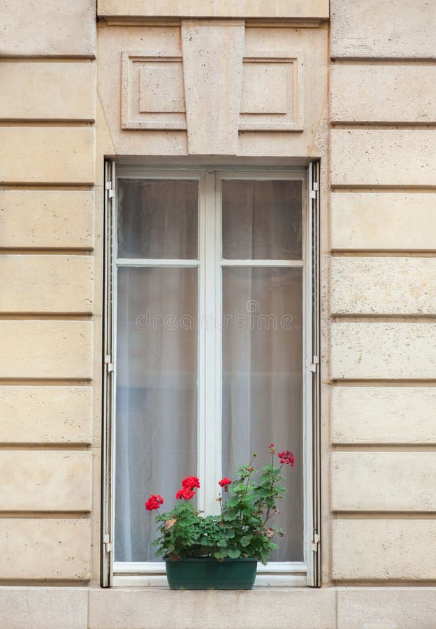 Window in Paris stock image. Image of bloom, decoration - 267141239