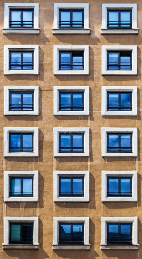 Window Pattern in Classic Building Stock Image - Image of flower, rock ...