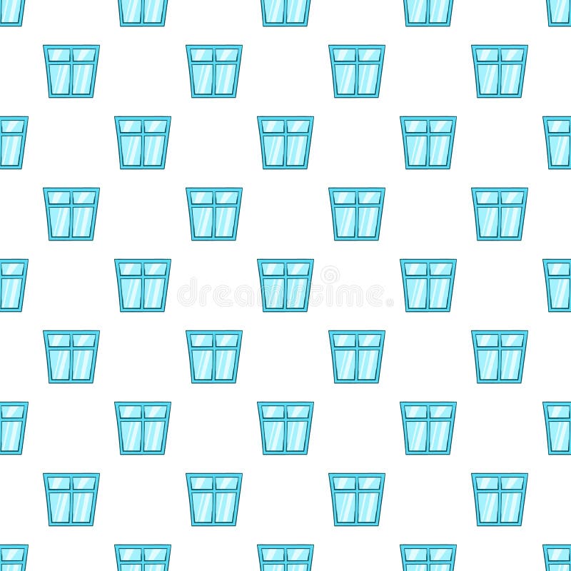 Window Pattern, Cartoon Style Stock Illustration - Illustration of ...