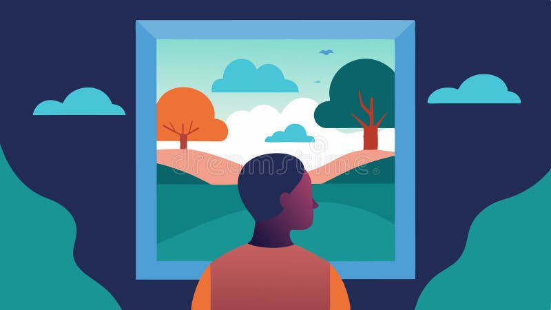 Window of Perspective an Individual Looking Out of a Window Framed by ...