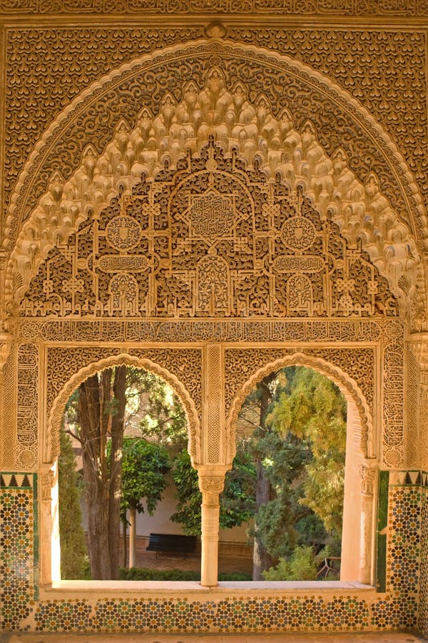 Window Portal Decorated in Moorish Style Stock Image - Image of ...