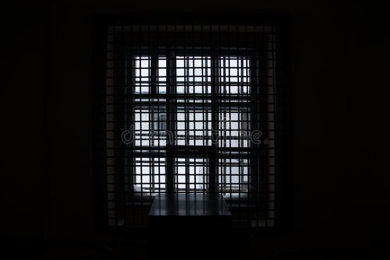 Window prison dark stock image. Image of cage, outlaw - 109865187
