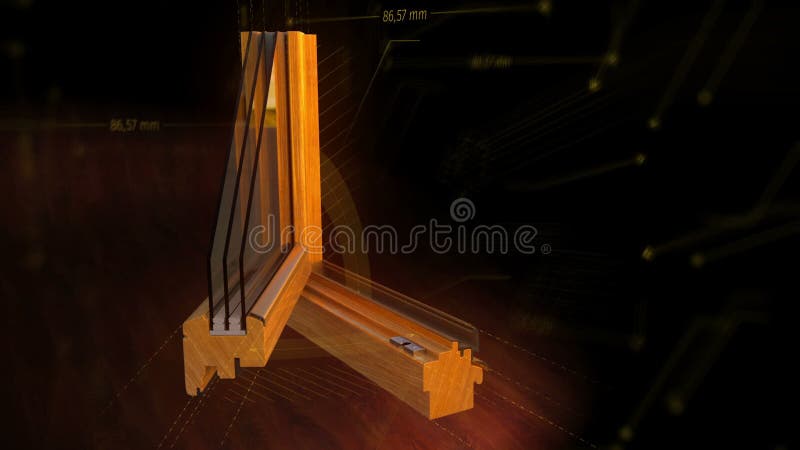 Window Profile Cut Animation Black Stock Footage - Video of industry ...