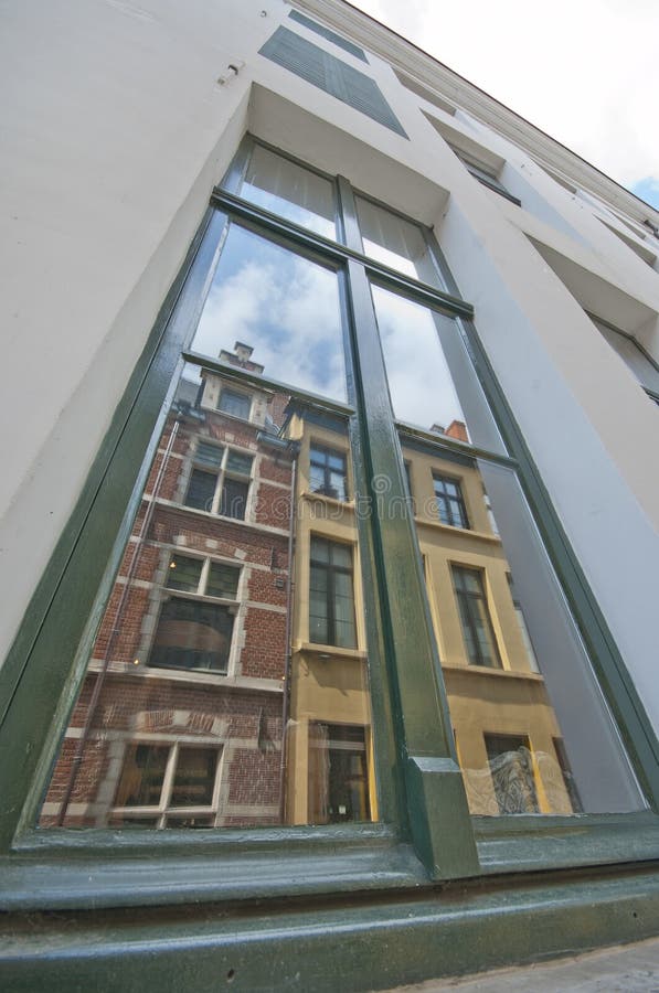 Window Reflection stock photo. Image of city, architecture - 42688412