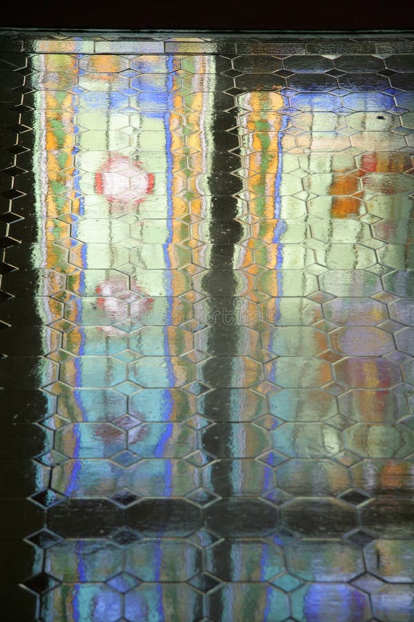 Window Reflection on Ceramic Tile Floor Stock Image - Image of ...