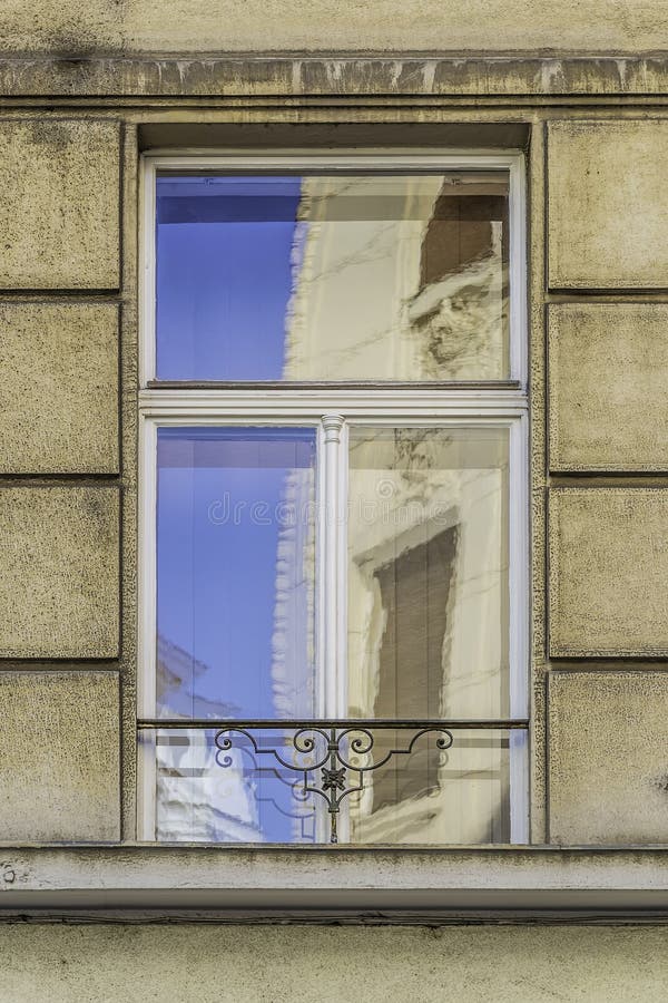Window with reflection stock image. Image of front, facade - 32974123