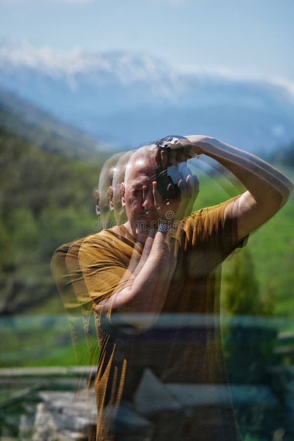 Window Reflection Self Portrait at Padina Ursului Stock Photo - Image ...