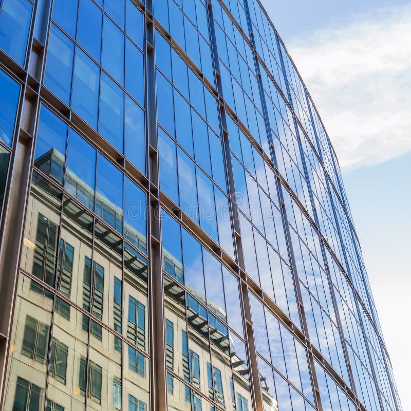 Window Reflections at an Office Building Stock Image - Image of angle ...
